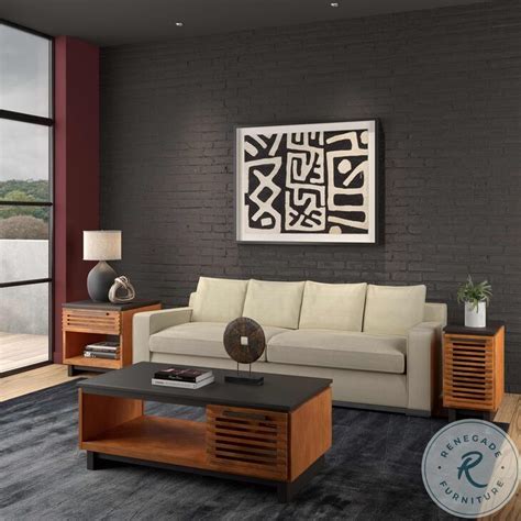 Graceland Black With Bourbon Cocktail Table From Legends Furniture