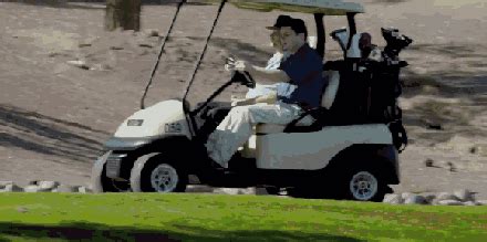 Amphibious Golf Cart In Golf Course 