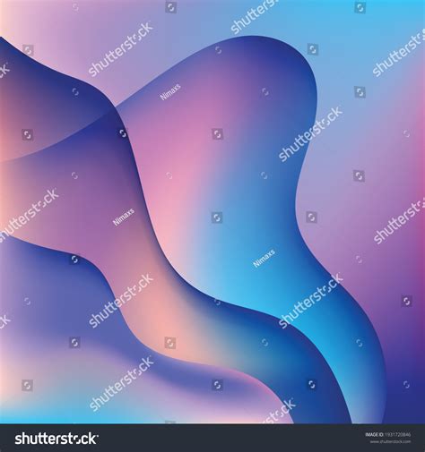 Abstract Curved Waves Background Paper Cut Stock Vector Royalty Free
