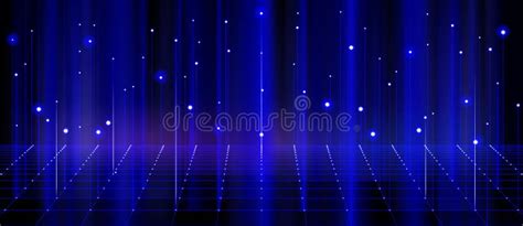 Ai Data Lines On Digital Blue Grid Stock Vector Illustration Of
