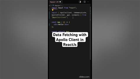 Data Fetching With Apollo Client From Graphql Endpoint Reactjs