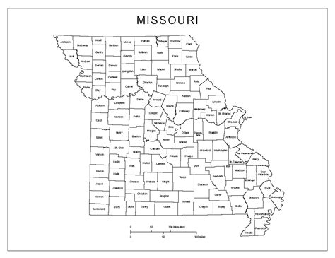 Printable Missouri County Map