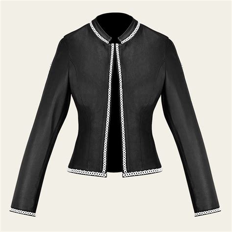M315boc Cuadra Black Western Fashion Lambskin Leather Jacket For Wom