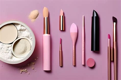 Premium Photo Blank Space For Text With Cosmetics Surrounding Color Background