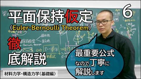 平面保持仮定【材料力学・構造力学06】（基礎編） Youtube