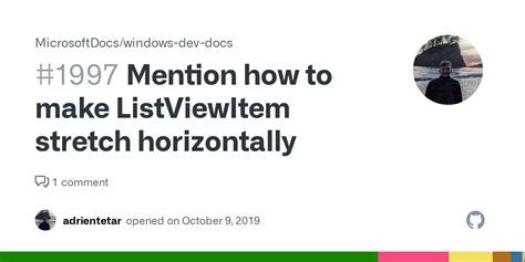 mention how to make listviewitem stretch horizontally · issue 1997