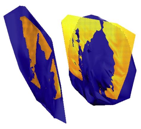 9 perspective view of two manually interpreted fault surfaces blue