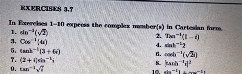 in drercises 1 10 express the complex number s in