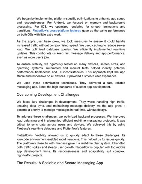 How We Delivered A Scalable Messaging App Using Flutterflow Pdf