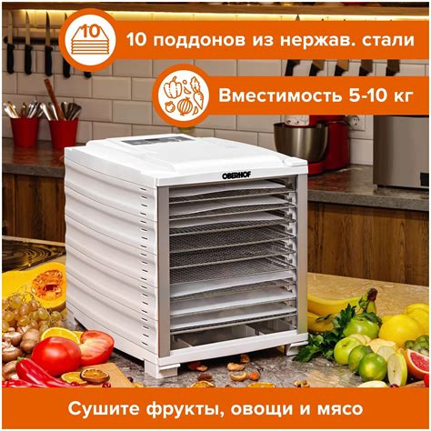 ТОП 10 лучших сушилок для овощей и фруктов — Рейтинг 2023 года