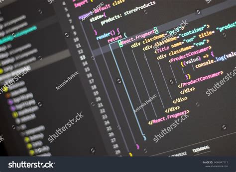 Programming Language On Black Screen Background Stock Photo Shutterstock