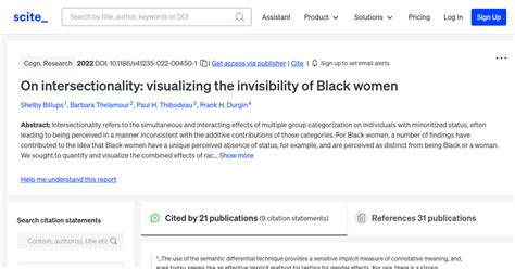 On Intersectionality Visualizing The Invisibility Of Black Women