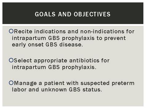 Intrapartum Antibiotic Prophylaxis For Group B Streptococcal Infection