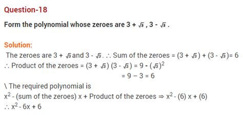 polynomials class 10 extra questions maths chapter 2 with solutions