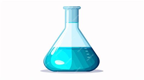 laboratory flask vector flat style illustration premium ai generated