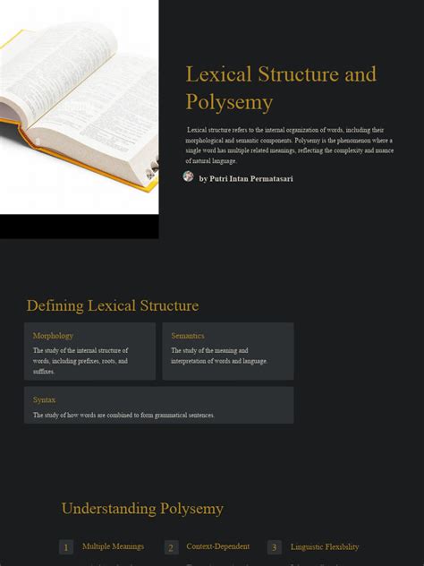 Lexical Structure And Polysemy Putri Intan Pdf Semantics Word Lexical Structure And Polysemy Putri Intan Pdf Semantics Word