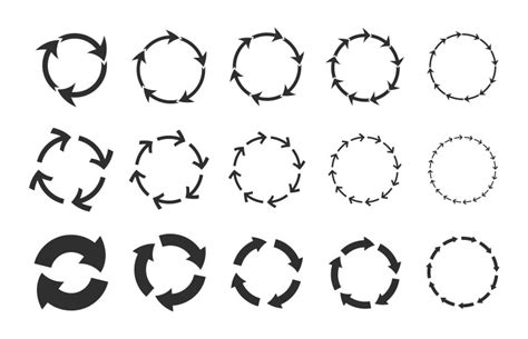 Circle Refresh Reload Rotation Loop Arrows Vector Image