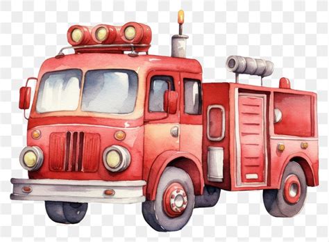 Png Cute Fire Engine Vehicle Premium Png Rawpixel
