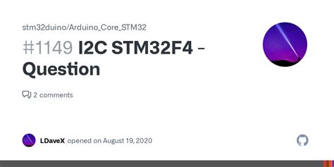 I C STM F Question Issue Stm Duino Arduino Core STM GitHub