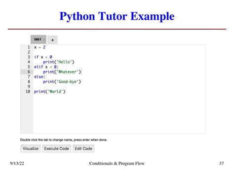 Python Slides Conditioanls And Control Flow Ppt