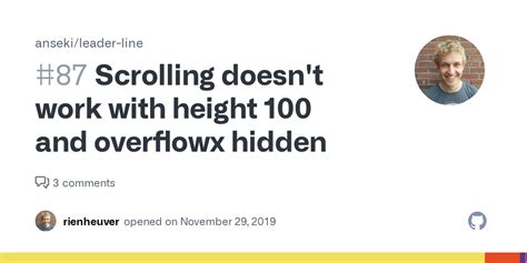 Scrolling Doesn T Work With Height And Overflowx Hidden Issue Anseki Leader Line