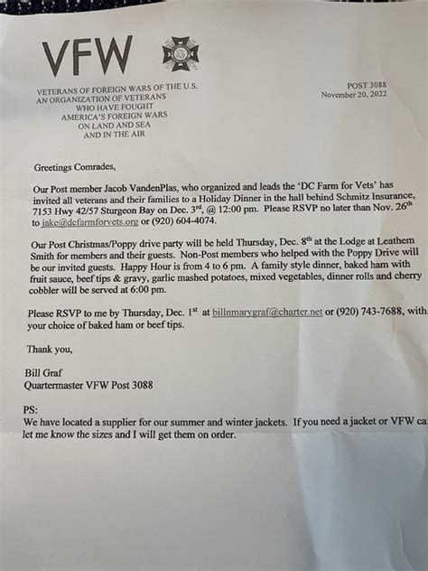 News Vfw Veterans Of Foreign Wars Post Number 3088