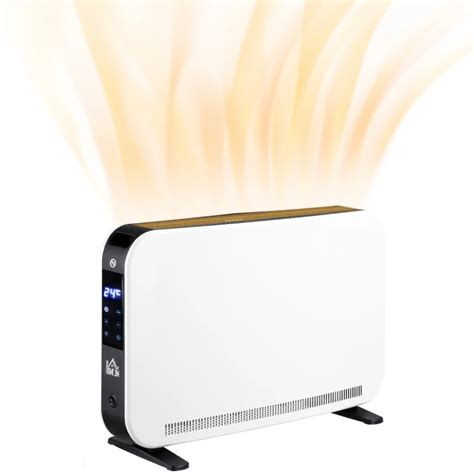 Homcom Electric Heater 2180w Portable Convector Heater With 24h Timer