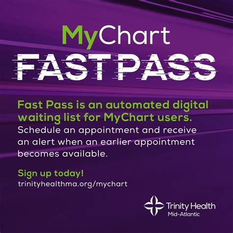 Trinity Health Mid Atlantic Launches Fast Pass For Mychart Users