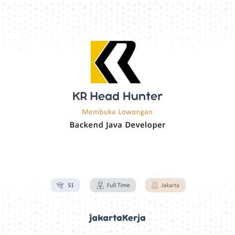 lowongan kerja backend java developer di kr head hunter jakartakerja