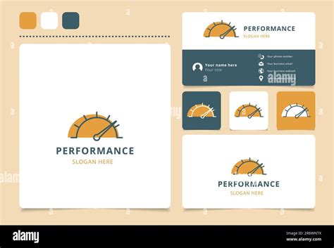 Performance Logo Design With Editable Slogan Branding Book And
