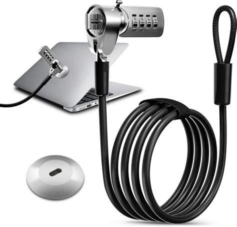 Amazon Com Sendt 10 Foot Black Notebook Laptop Keyed Lock Security Cable Extra Long Electronics