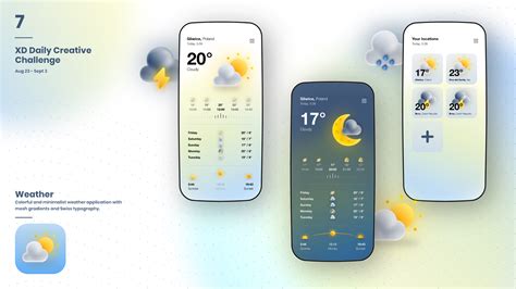 Weather APP UX UI Daily Creative Challenge On Behance
