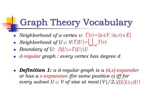 Ppt Expander Graphs Powerpoint Presentation Free Download Id3792440