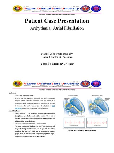 Atrial Fibrillation Case Presentation Pdf Heart Physiology