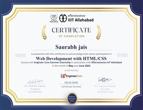 Saurabh Jais On Linkedin Ive Successfully Completed An Intensive Html