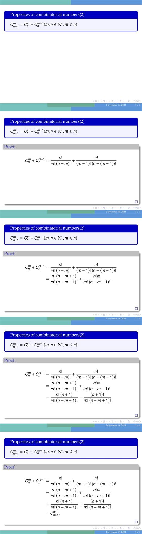 pause how to display step by step of proof procedures in beamer tex