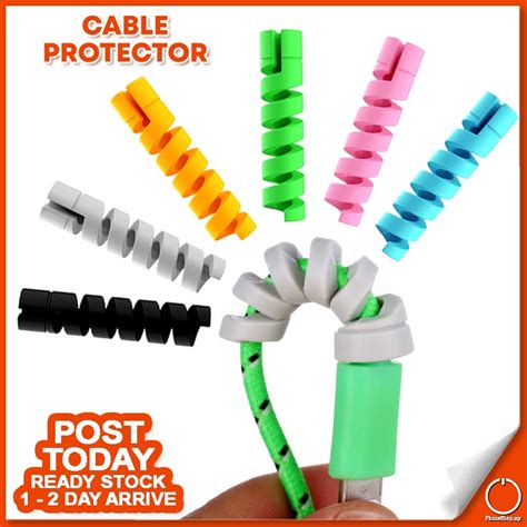 𝗦𝗣𝗜𝗥𝗔𝗟 𝗦𝗜𝗟𝗜𝗖𝗢𝗡𝗘 Cable Wire Charging Cord Protector Anti Fracture Data Line Bobbin Winder USB