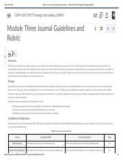 Module Three Journal Guidelines And Rubric Pdf PM Module Three Journal