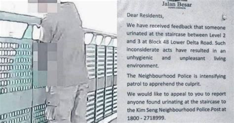 Cant Hold It In Elderly Man Caught On Cctv Urinating At Delta Road Hdb Flat Corridor