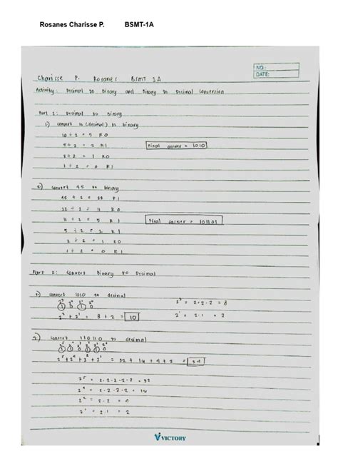Conversion Binary And Decimal Pdf