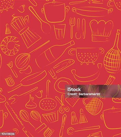 손으로 그린 주방 요소 메뉴 장식을 위한 설정 합니다 만화입니다 간단한 양식된 양식입니다 벡터 일러스트입니다 낙서 드로잉에 대한 스톡 벡터 아트 및 기타 이미지 Istock
