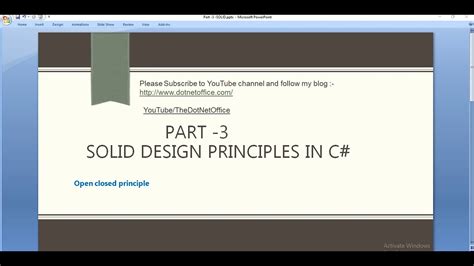 part 3 open closed principle solid design principle youtube