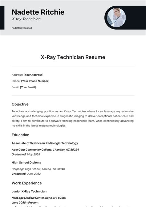 Resume For Radiologic