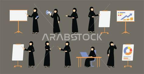 Office Work Daily Work Tasks Illustration Of A Saudi Arabian Gulf
