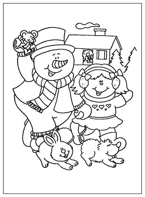 Imprimir Boneco De Neve Para Colorir