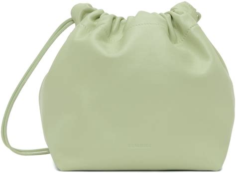 Jil Sander Green Small Drawstring Shoulder Bag Jil Sander