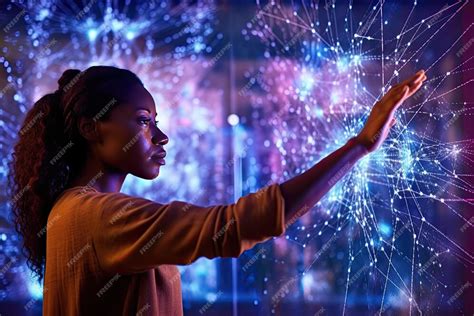 Premium Ai Image Empowered Female Data Scientist Analyzing And Visualizing Complex Data Sets