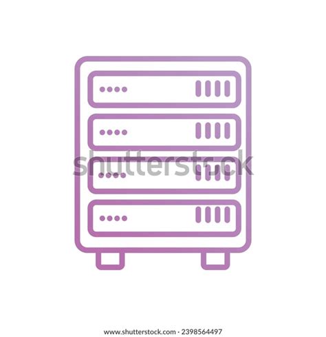 Server Rack Icon White Background Vector Stock Vector Royalty Free 2398564497 Shutterstock