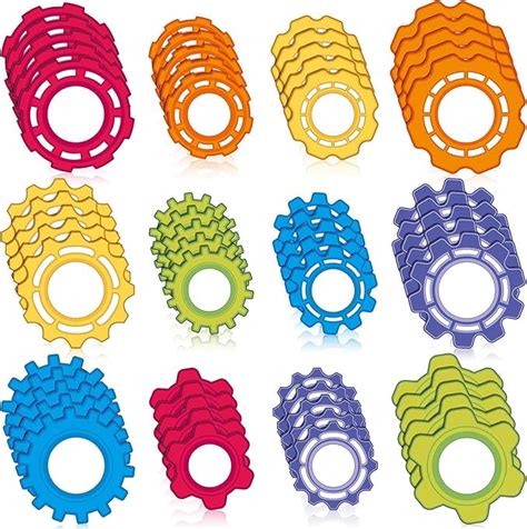 Junkin 60 Pcs Gears Bulletin Board Cutouts Science Board Colorful Cutouts For Bulletin Board