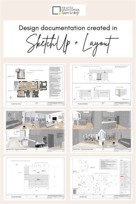 Full Design Documentation In Sketchup And Layout — The Little Design Corner Interior Design